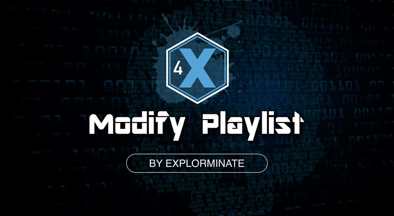Modify Playlist – eXplorminate